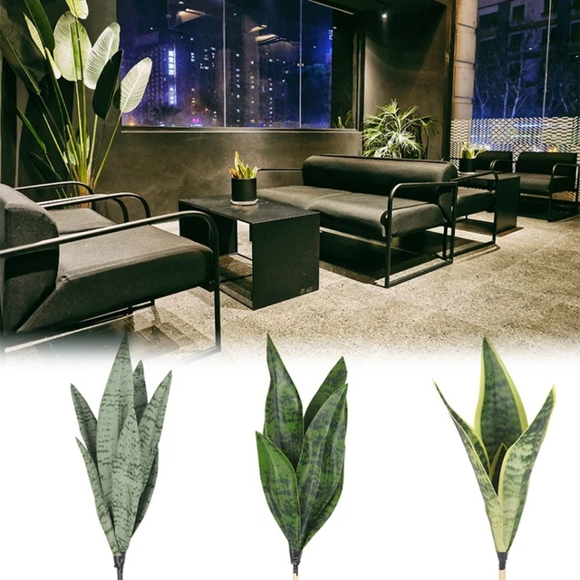 SNAKE PLANT SANSEVIERIA Trifasciata Prain Lifelike Greenery Orchid ...