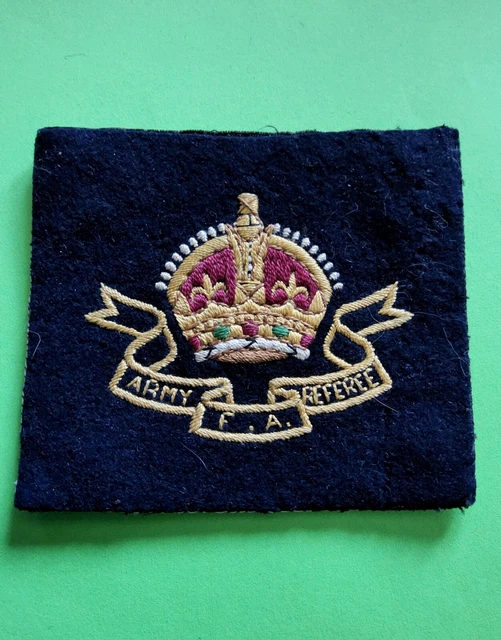 WW2 ERA LARGE Football Association Army Referee Patch Badge Pocket 97 x ...
