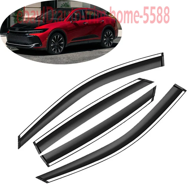 FOR 2023-2025 TOYOTA Crown Chrome strip Window Visor Vent Shades Sun ...