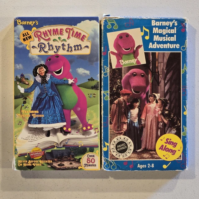 BARNEY'S MAGICAL MUSICAL Adventure + Rhyme Time Rhythm VHS CHILDREN'S ...