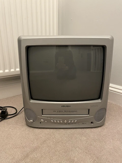 BUSH BTV18SIL 14& Inch CRT TV VHS Video Retro Gaming Television Working £99.00 - PicClick UK