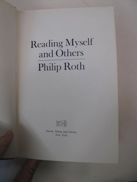 AMERICAN FICTION READING Myself and Others Philip Roth DJ 1st Printing ...