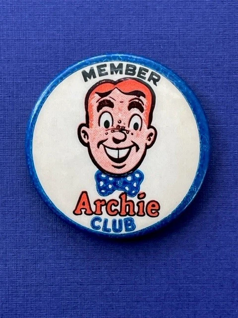 1950’S ARCHIE CLUB MEMBERSHIP BUTTON, 1-1/2 inch, Official Markings on ...