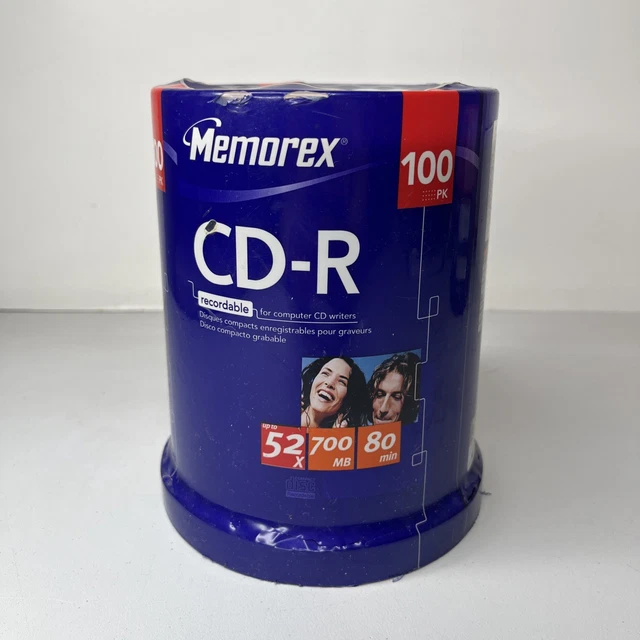 NEW SEALED 100 Pack Memorex CD-R 52X 700MB 80min Recordable CD's $29.77 ...