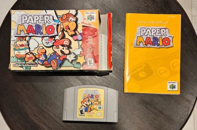 PAPER MARIO (NINTENDO 64, 2001) Box + Manual + Game $250.00 - PicClick CA