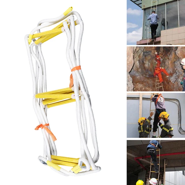 16-FOOT EMERGENCY ESCAPE Rope Ladder For High-Altitude Operations Fire ...