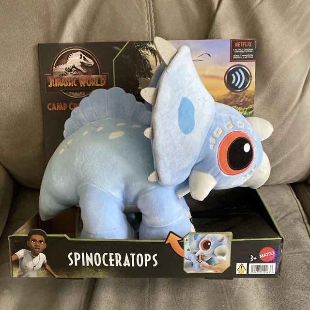 JURASSIC WORLD CAMP Cretaceous 25cms Plush Dinosaur Spinoceratops With ...