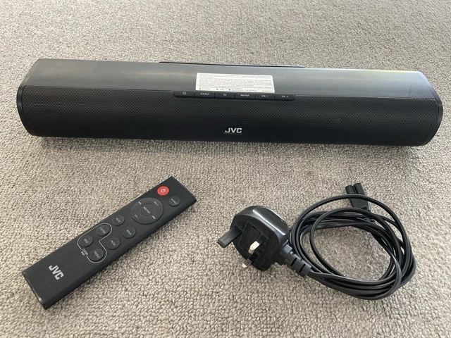 JVC TH-D227B 30W Compact Soundbar with Bluetooth, Remote, and Power ...