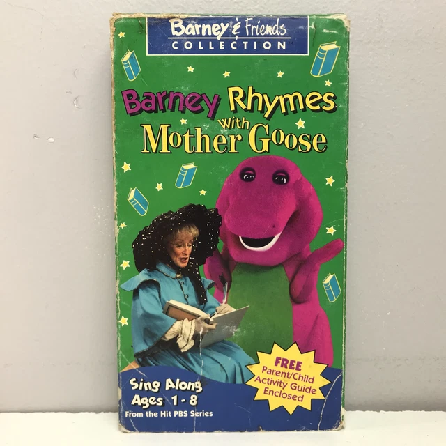 BARNEY & FRIENDS Rhymes Mother Goose VHS Video White Tape Sing Along ...
