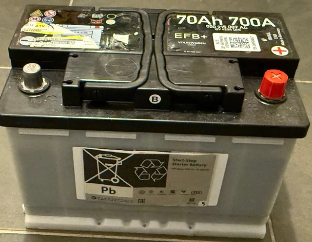 ORIGINAL VW STARTERBATTERIE Autobatterie Batterie 12V 70Ah 420/700A ...
