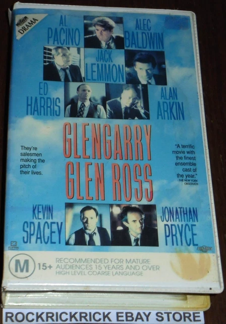 GLENGARRY GLEN ROSS Vhs Rare 1992 Al Pacino,Alec Baldwin,Ed Harris ...
