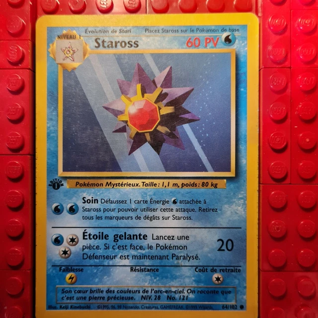 CARTE POKÉMON PREMIÈRE édition set de base 64/102 staross EUR 49,99 - PicClick FR