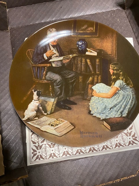NORMAN ROCKWELL “THE Storyteller” Collector Plate Knowles 1983 Vintage ... NORMAN ROCKWELL “THE Storyteller” Collector Plate Knowles 1983 Vintage ...