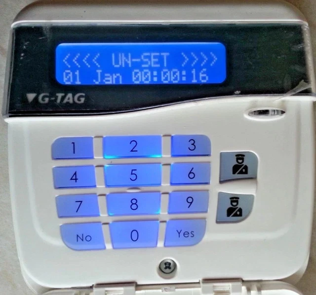 RISCO GT G-TAG Blue LCD Keypad Risco Gardtec G-Tag Contour Keypad- New ...