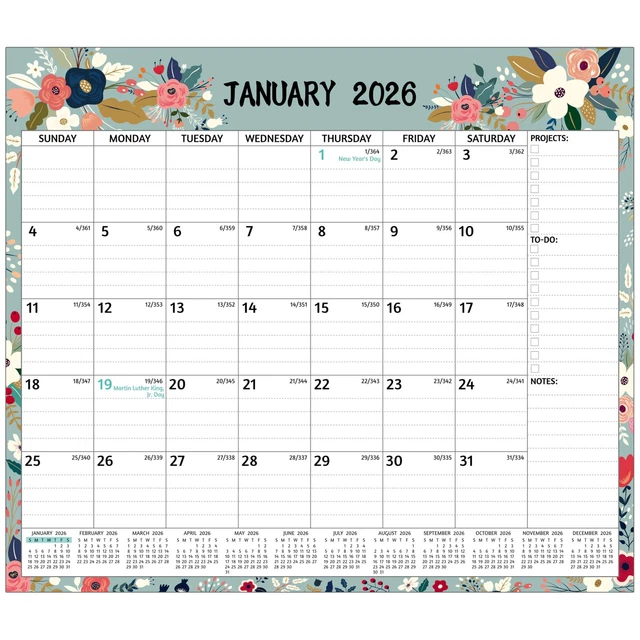 2026-2027 MAGNETIC CALENDAR for Refrigerator - 18 Monthly from Jan... £ ...
