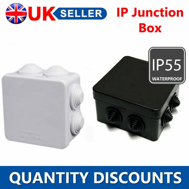 WATERPROOF JUNCTION BOX Ip55 Ip65 Pvc Outdoor Case Cable Wire Connector Terminal £3.65 - PicClick UK
