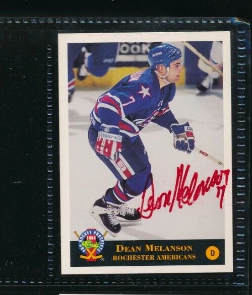 1994 CLASSIQUE #102 Dean Melanson Rochester Americans Signé Autographe ...