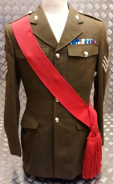 BRITISH ARMY SERGEANTS Red Belt, Ceremonial, Red Sash, Size 135cm $60. ...