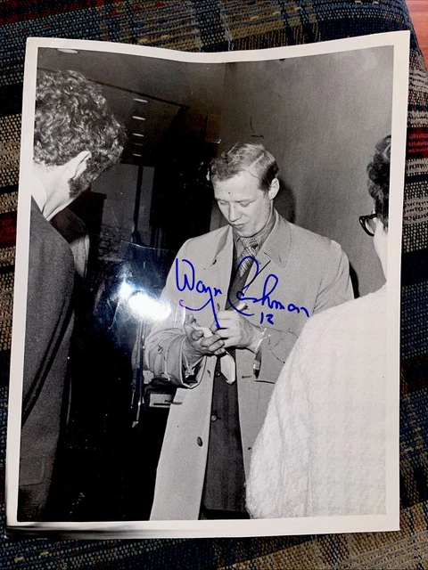 1970 WAYNE CASHMAN Autograph Type 1 Photo Boston Bruins Nhl Hockey Ahl ...