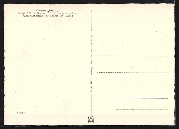 AK CROISEUR DE La Kriegsmarine Leipzig Près De La Côte EUR 7,00 ...