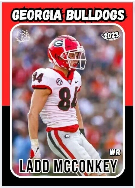 2023 LADD MCCONKEY College Rookie Card Georgia Bull Dogs Football #84 ...