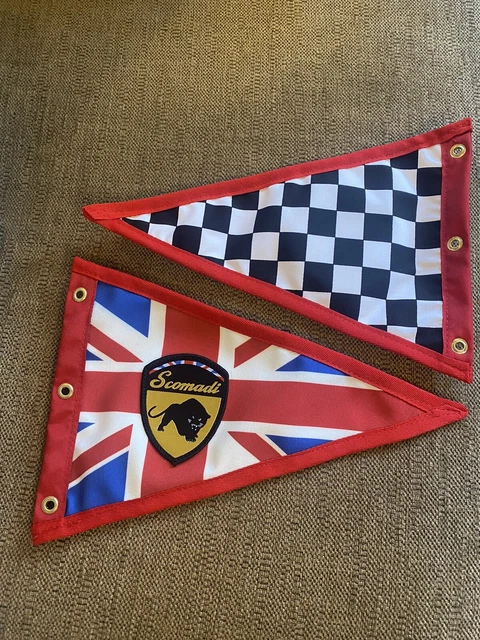 UNION JACK SCOMADI Patch mod scooter pennant flag Red Edge £6.50 ...