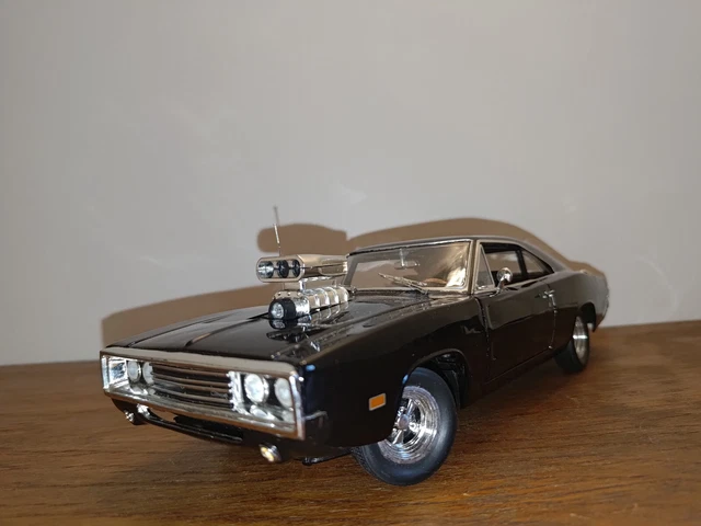1 18 Ertl Joyride Dodge Charger Rt 1970 Noir Fast And Furious 1 Dom