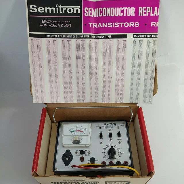 VINTAGE SEMITRON TRANSISTOR Tester and Set Analyzer RARE with Book ...