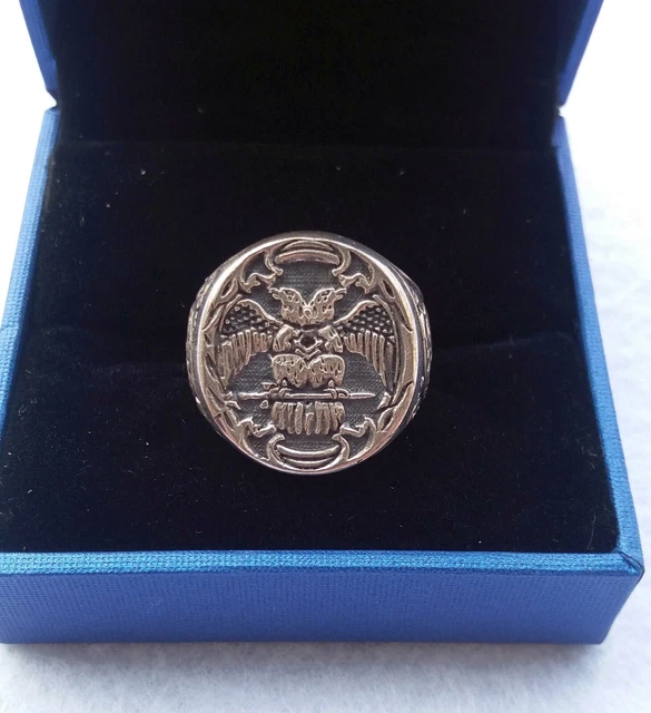 FREIMAURER RING MASONIC AASR Silber 925 Scottish Rite Schottischer Ritus Adler EUR 90,00 ...