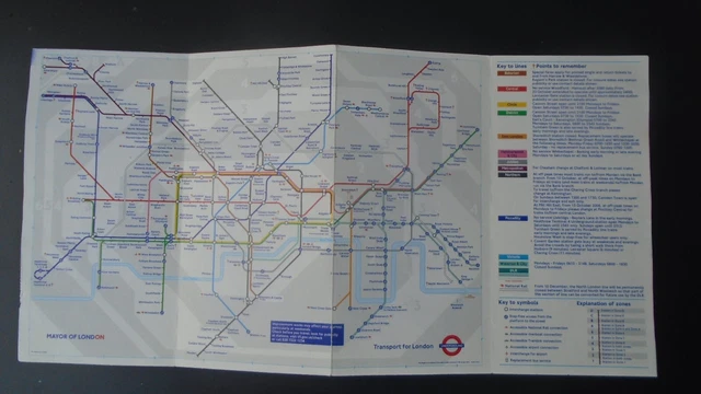LONDON UNDERGROUND TUBE Map NOT as Ordnance Survey Epping Arsenal ...