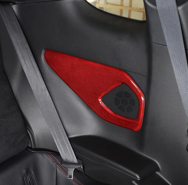 FOR GR86/SUBARU BRZ 2022-23 Red Carbon Rear Door Horn Speaker Trim ...