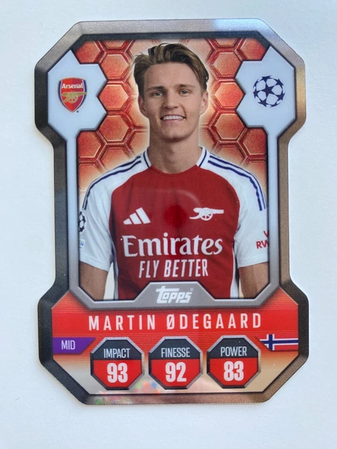 TOPPS MATCH ATTAX 2024-2025 24/25 Martin Odegaard Arsenal Chrome Elite Shield $15.53 - PicClick CA