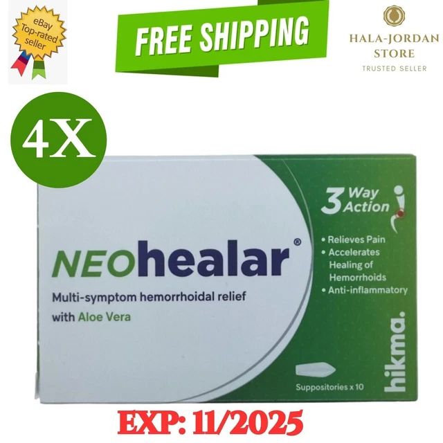 4 PACKX NEO Healar Natural & Prouvée Hémorroïdes Cure 100 % Naturel ...