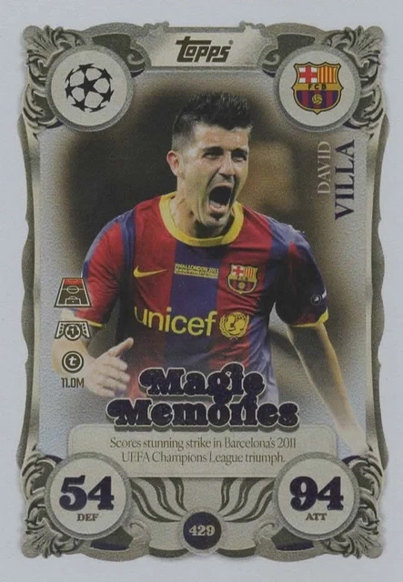 MATCH ATTAX CHAMPIONS League 2025/26 429 Magic Memories David Villa EUR ...