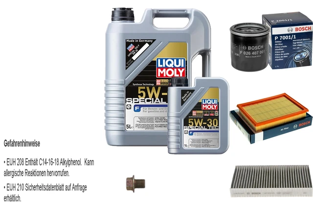BOSCH INSPECTION SET 6L Liqui Moly Spécial Tec F 5W-30 pour Van de Nissan Juke EUR 119,97 ...