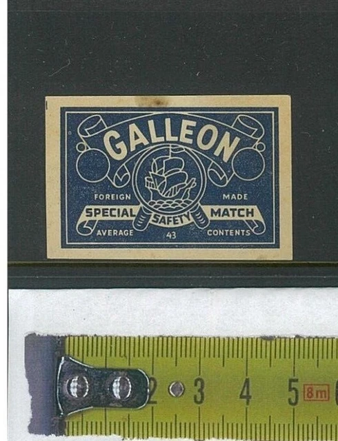 MATCHBOX LABEL - GALLEON Special Safety Matches - 43 - UK $2.95 ...