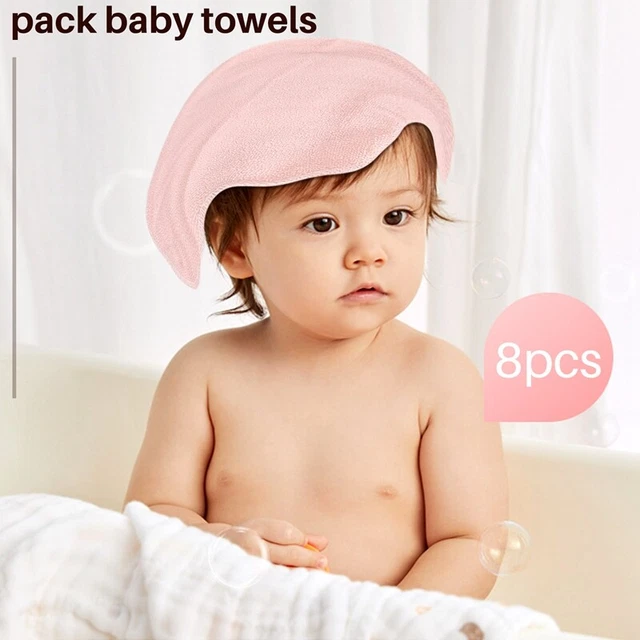 BABY FACE WASHERS Hand Towels Cotton Wipe Wash Cloth 8pcs/Pack T4I12906 ...