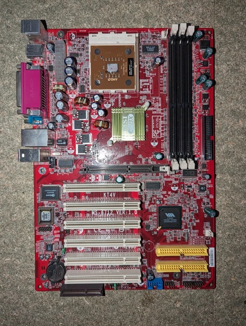 MSI MS-6712 VER.1.0 KT4V Socket A Motherboard With AMD Athlon 2600+ £29 ...