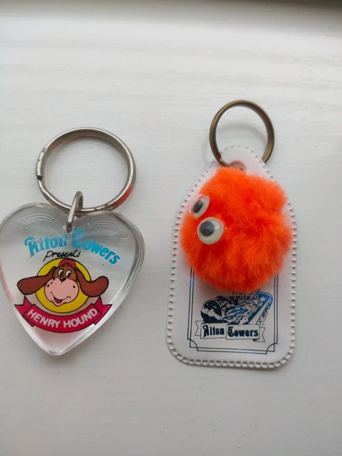 VINTAGE SUPER RARE 80's Alton Towers theme park Henry Hound & Log flume ...