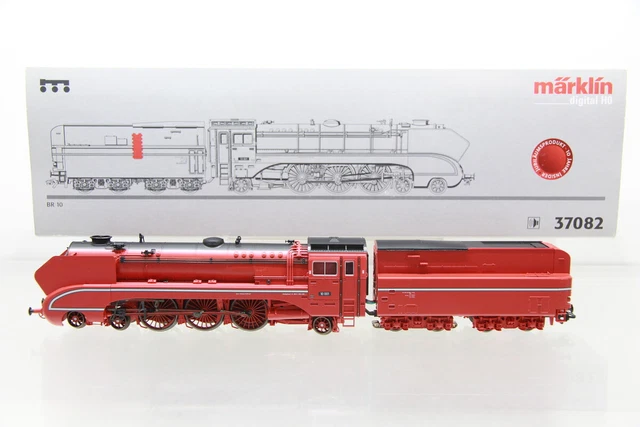 H0 MÄRKLIN 37082 BR 10 001 Schlepptender Dampflok rot Sound digital AC ...