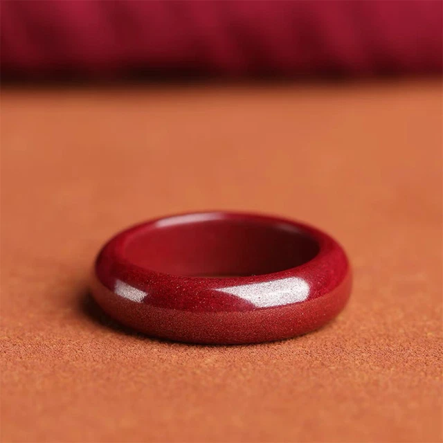 CINNABAR FENG SHUI Wealth Prosper Ring,Protection Bring Luck Prosperity ...