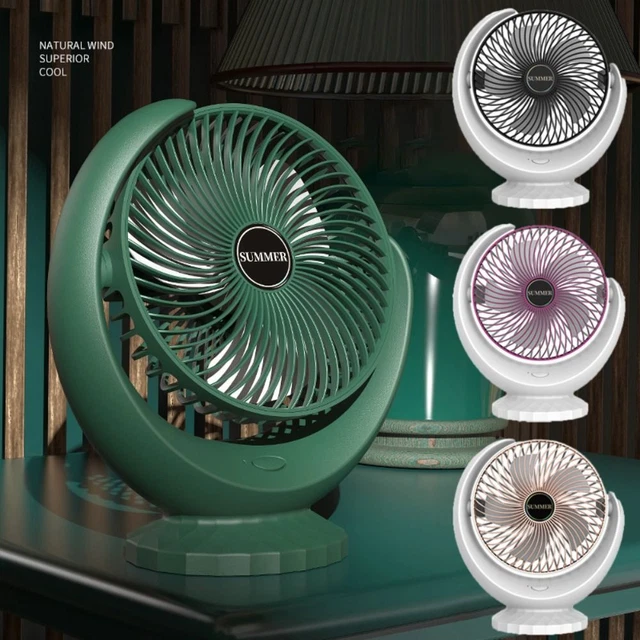 DESKTOP ELECTRIC FAN 1200mAh Cooling Appliances Home Office Air Cooling ...