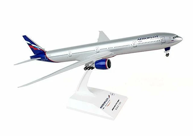 AEROFLOT AIRLINES BOEING 777-300ER LARGE SOLID MODEL & Landing Gear New ...