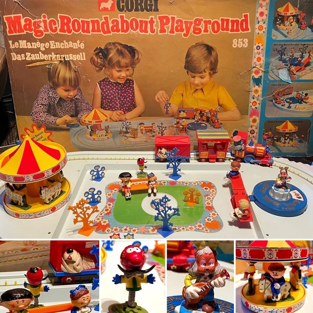 VINTAGE 1972 CORGI MAGIC ROUNDABOUT PLAYGROUND Complete Boxed Working ...