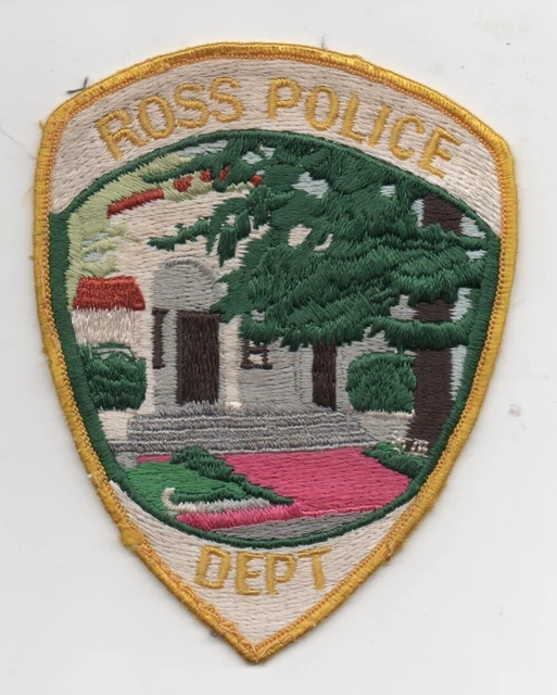 VINTAGE OBSOLETE TOWN of Ross Police Patch Marin County CA $24.99 ...
