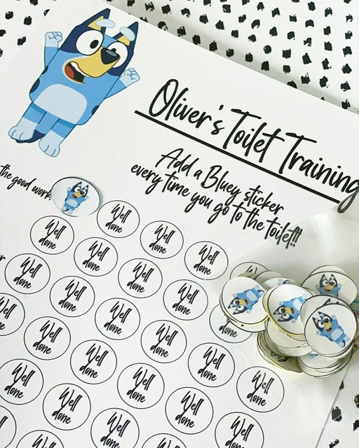 PERSONALISED POTTY TOILET Training Reward Chart Kids Stickers Reusable ...