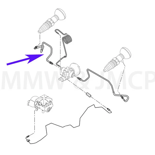 POUR CITROEN C5 MK2 X7 C6 Hydraulique Suspension Tuyau Arrière Droit ...