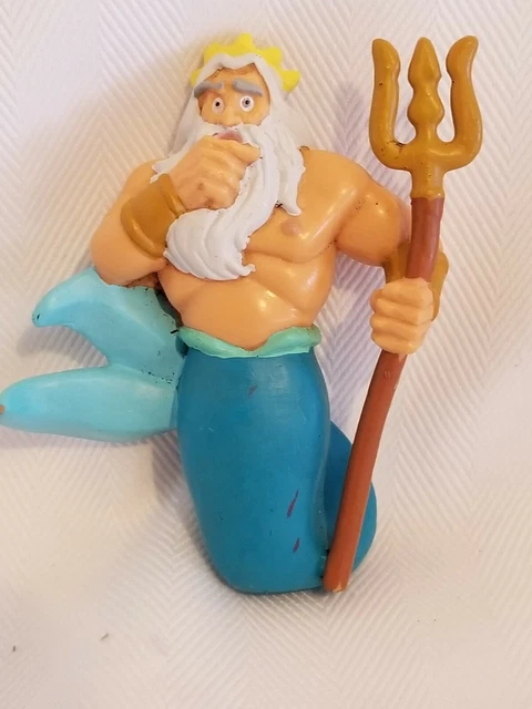 DISNEY LITTLE MERMAID King Triton Ariel Dad PVC Figure Cake Topper ...