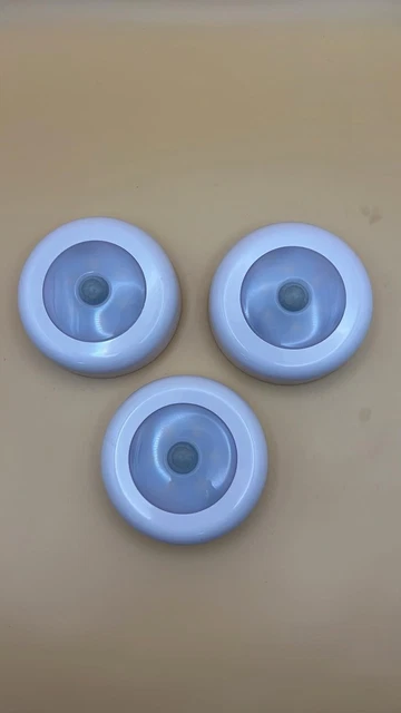 STAR-SPANGLED MOTION SENSOR Lights Indoor Cordless Stick on LED Puck ...