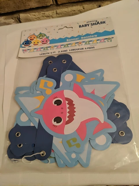 BABY SHARK SONG Jointed Doo Doo Doo Party Banner 6 Ft Birthday Party ...
